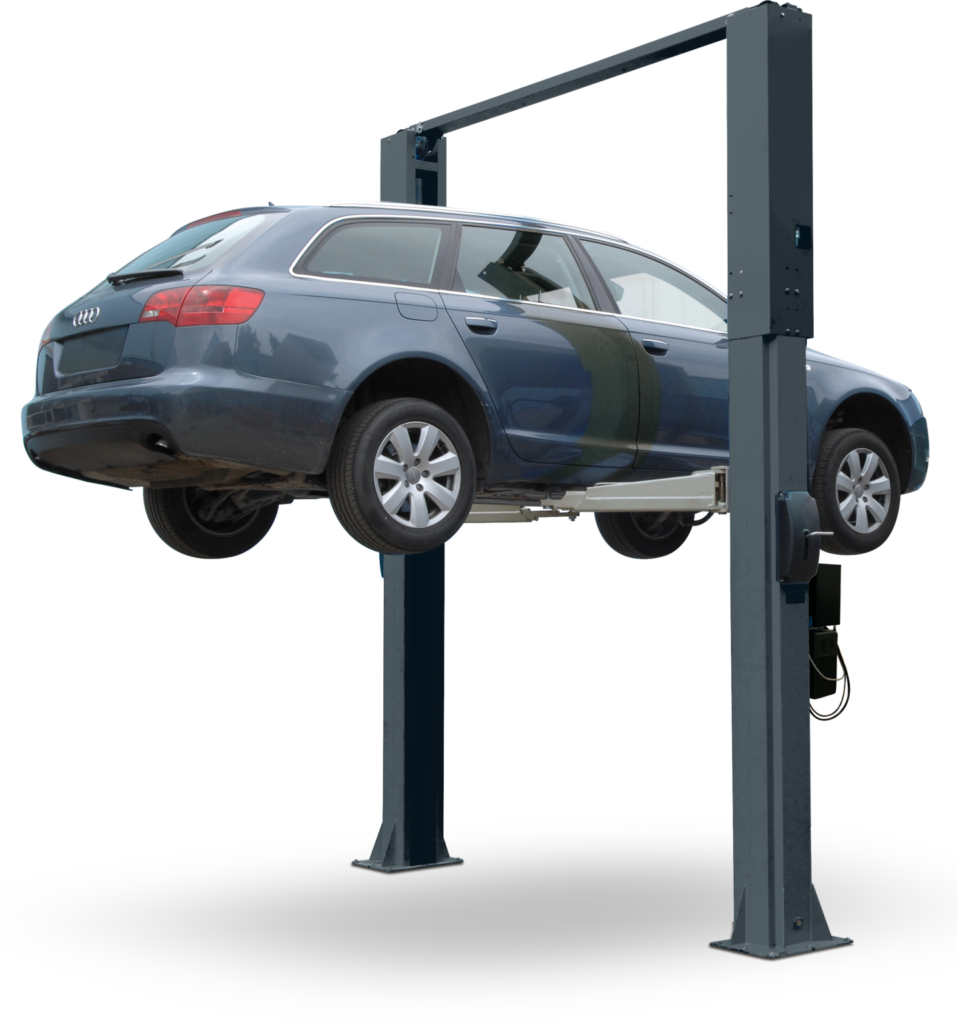 Clear floor baseless 2 post lifts - JBS Equipment